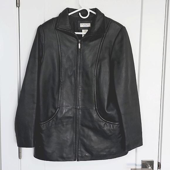 Covington | Jackets & Coats | Genuine Covington Leather Jacket Like New ...